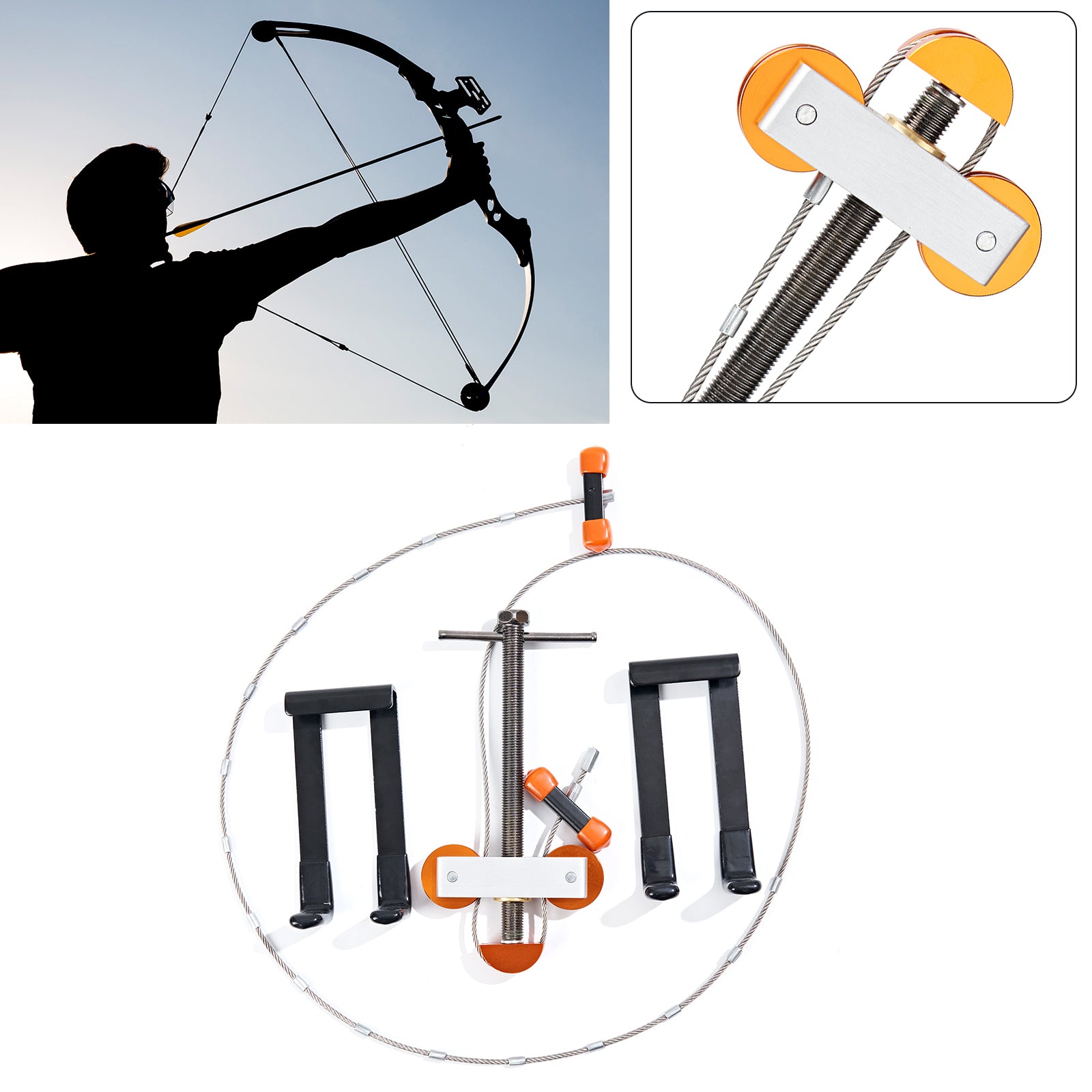 TopArchery Portable Bow Press Archery Compound Bow Quad Limb Brackets ...